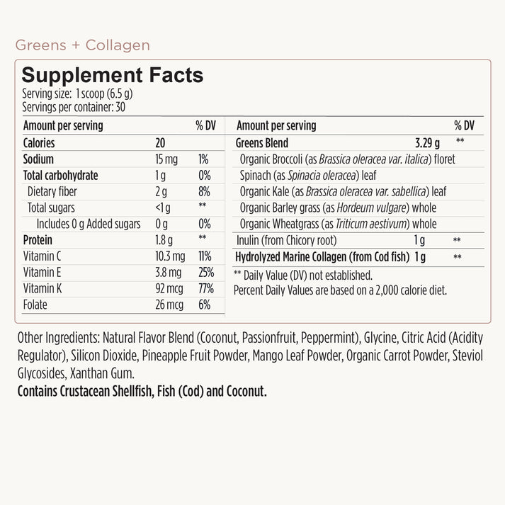Greens + Collagen Powder - 195g – JSHealth Vitamins US