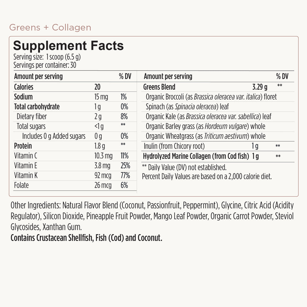 Greens + Collagen Powder - 195g – JSHealth Vitamins US
